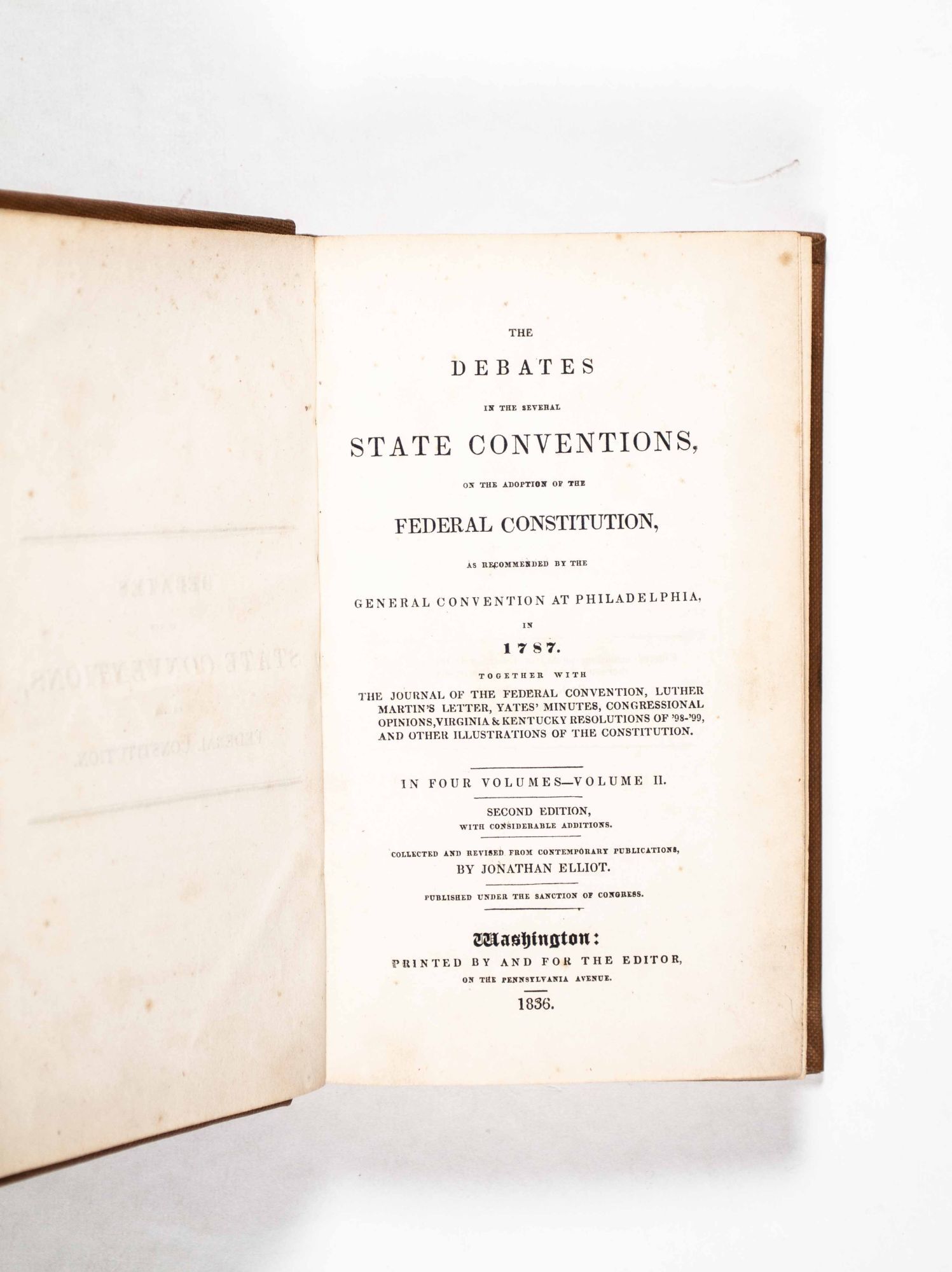 The Debates in the Several State Conventions, on the Adoption of the ...